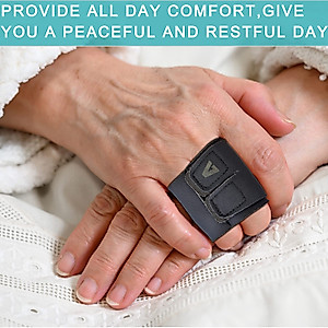 VHOPMORE Finger Splint Wraps Reusable Finger Buddy Tape Adjustable Finger Brace Trigger Finger Splints Mallet Finger Support Compression Finger Sleeves for Arthritis Pain Relief, Sport Injury - M