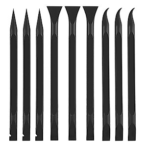 6 Pcs Plastic Scraper Tool For Tight Spaces, Non-Scratch Kitchen Scraper Cleaning Pen Carbon Fiber Plastic Scraper Multipurpose Label Scraper For Remove Stickers Labels Stains Food Dirt