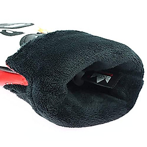 Craftsman Golf Driver Headcover Embroidery Bomb, Red and White PU Leather Golf Head Covers Driver #1 Fits Up to 460cc