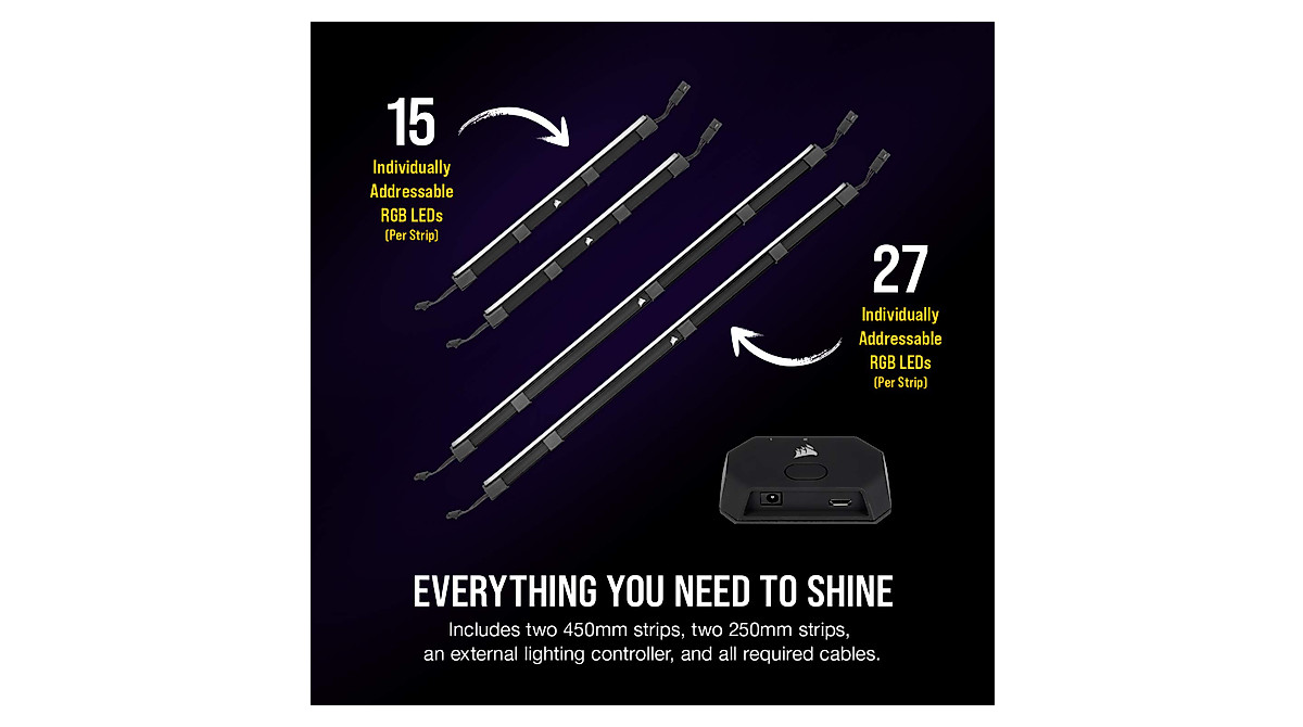 Corsair iCUE LS100 LED Smart Lighting Strip Starter Kit — 🛍️ The Retail ...