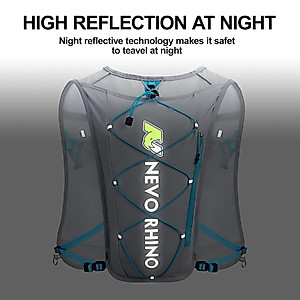 N NEVO RHINO Running Vest for Women, Water Backpack, Hydration Running Vest for Hiking, Trail Marathon Race, Ideal for Women and Men (Pack with 1.5L Water Bladder)