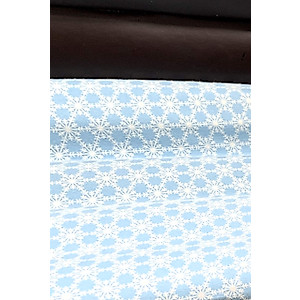 Royal Tradition Heavyweight Flannel, 100-Percent Cotton King Pillow Cases, Set of 2, Snow Print, Soft Pair of Pillowcases