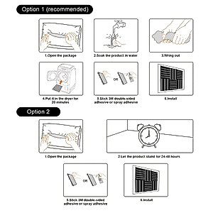 24 Pack 12'' x 12'' x 1'' Acoustic Foam High Density Sound Insulation Proofing Sponge Absorption Flame Retardant Panel Soundproof Wall Panels for Home Studio