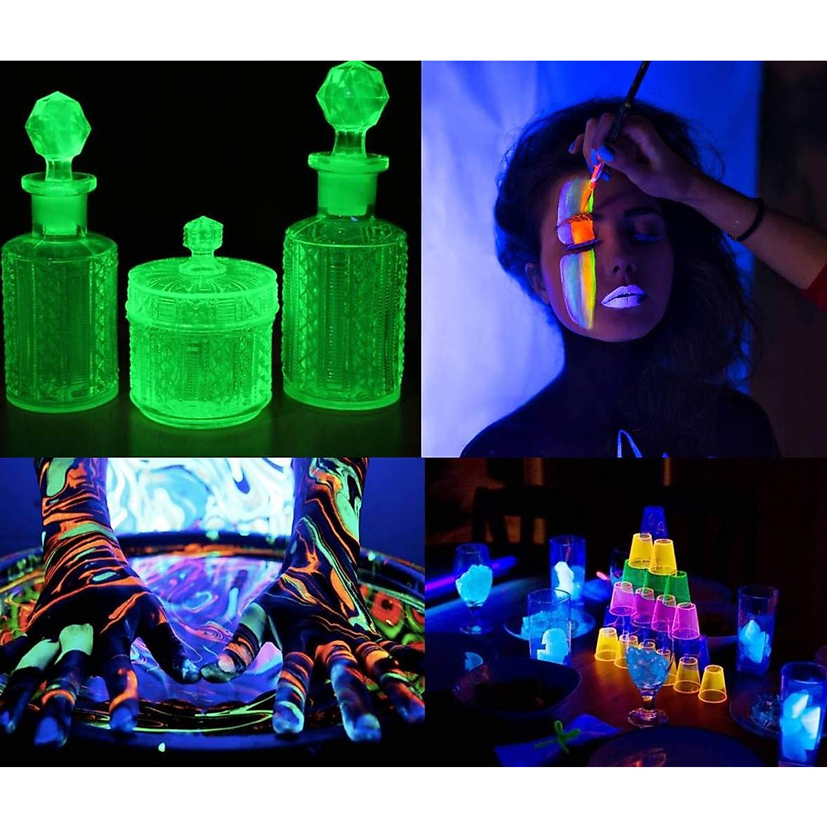 LED Black Light, 6W LED Tube Black Light for Black Light Bulbs Replacement, Blacklight Poster, UV Art, Bedroom, Black Lights for Halloween and Blacklight Parties