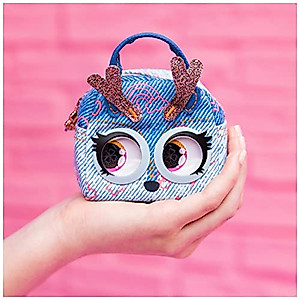 Purse Pets Micros, Denim Deerie Stylish Small Purse with Eye Roll Feature, Kids Toys for Girls Aged 5 and up