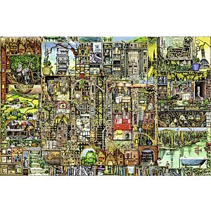 Ravensburger Colin Thompson: Bizarre Town 5000 Piece Jigsaw Puzzle for Adults | Premium Quality with Unique Piece Design | Anti-Glare Surface | Ideal for Group Activity | FSC-Certified Materials