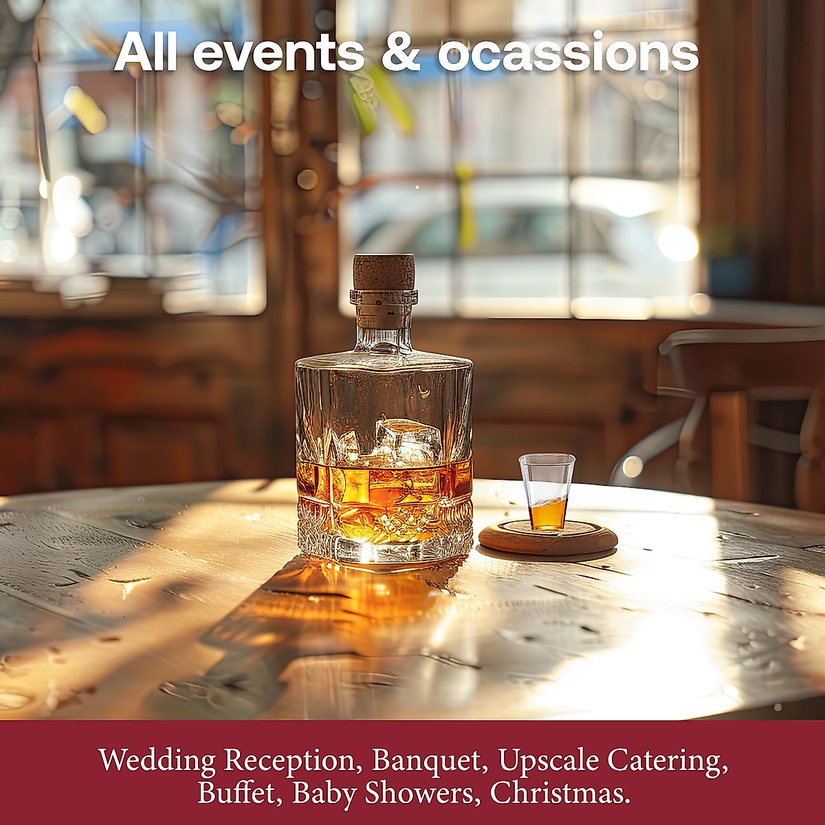 Smarty Had A Party 2 oz Clear Plastic Shot Glasses – Set of 500 Disposable Shot Glasses for Parties, Weddings, and Events – Bulk Plastic Shot Cups