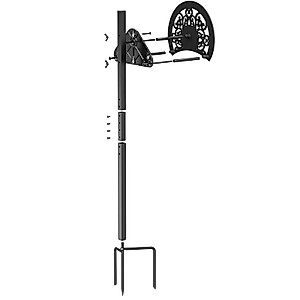 GOFORWILD Garden Hose Holder Butler, Decorative Sturdy Water Hose Rack, Durable Wall Hose Hanger, Holds 125-Feet of 5/8-Inch Hose, Hose Reel, Made of Stainless Cast Aluminum, 7009