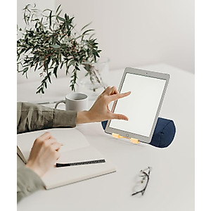 The Chill-ow iPad Organic Buckwheat Pillow Stand: The Ultimate Hands-Free Solution for Any Tablet or Phone. Perfect for Couch, Bed, or Table Use. (Black)