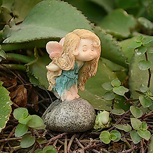 Gemmia Miniature Garden Fairy Statue -Dreaming Fairy Figurine