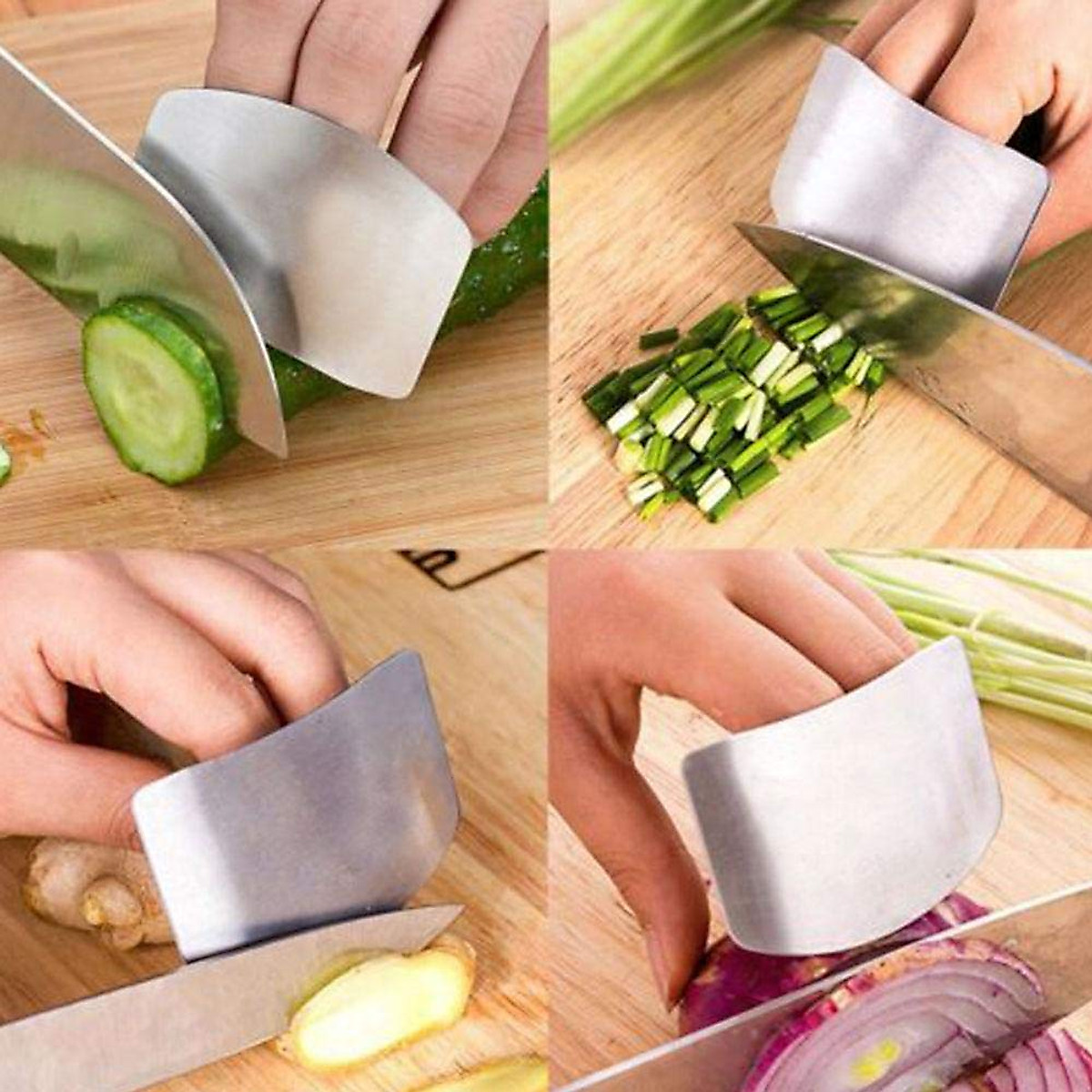 Tsugar Finger Guards for Cutting, Stainless Steel Finger Guard for Cutting Vegetables, Chopping Protector for Dicing and Slicing in Kitchens