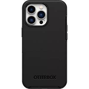 OtterBox iPhone 13 Pro (ONLY) Symmetry Series Case - BLACK, ultra-sleek, wireless charging compatible, raised edges protect camera & screen