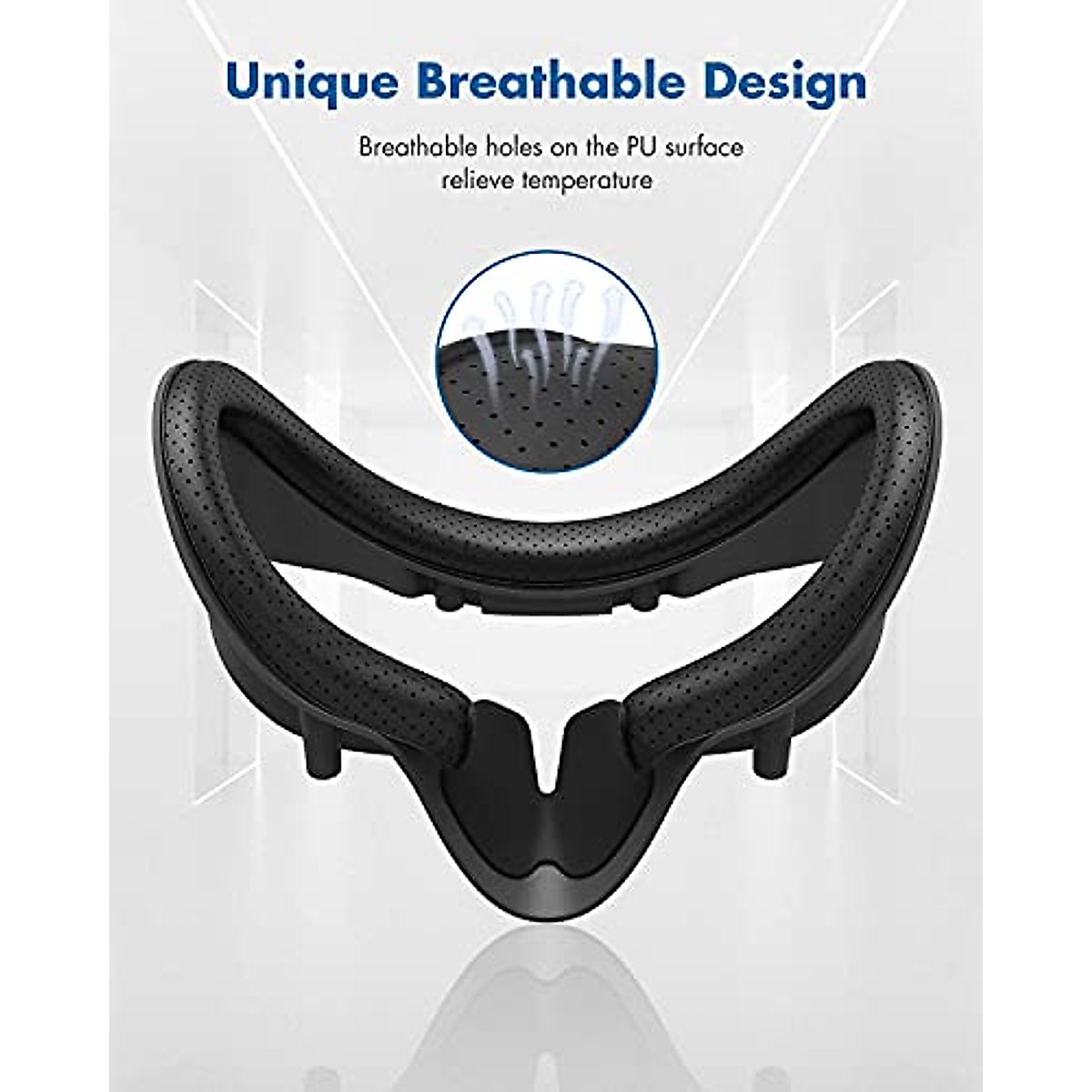 KIWI design Head Strap Cover for Valve Index Accessories and VR Facial Interface Bracket with Anti-Leakage Nose Pad