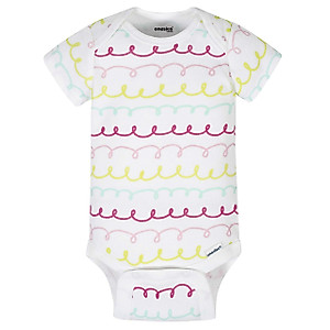 Onesies Brand Baby Girl's 8-Pack Short Sleeve Mix & Match Bodysuits, Pink Sweet Treats, 6-9 Months