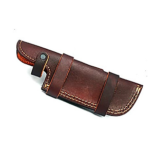 Leather Sheath Handmade 10 inches Horizontal Leather Sheath for Tracker Knife Scout Carry Leather Sheath with Belt Loops sh500