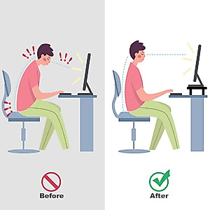 5Rcom Dual Computer Monitor Stand Riser, 2 Pack Height Adjustable Monitor Stand with Tempered Glass, Stackable Desktop Monitor Risers for 2 Monitors, PC, Under Monitor Desk Organizer, Black