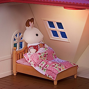 Calico Critters Red Roof Cozy Cottage - Dollhouse Playset with Figures, Furniture and Accessories for Ages 3+