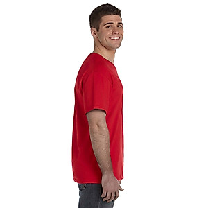 Fruit of the Loom Mens Heavy Cotton HD V-Neck T-Shirt (39VR) -True RED -3XL
