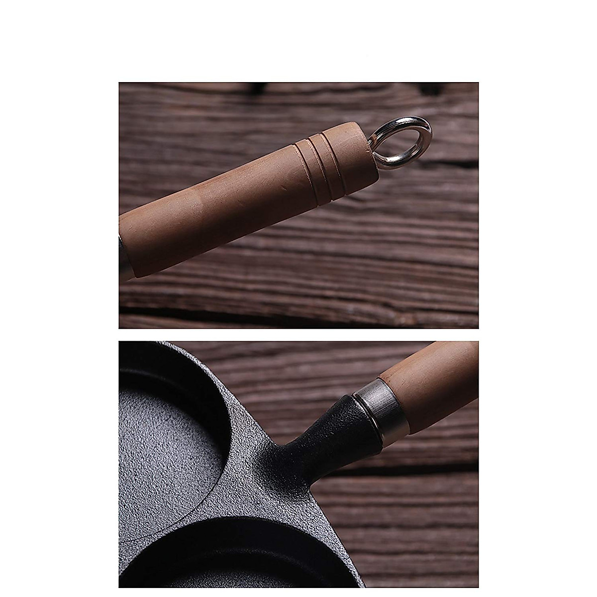 Omelet Pans 3-Cup Egg Frying Pan, Cast Iron Egg Cooker Pan