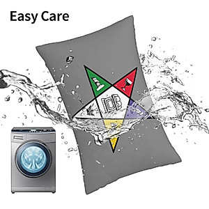 REFYLD OES Eastern Star Throw Pillow Case 14x20 16x24 20x30 Inch Pillow Covers for Bed Sofa Car Office Pillow Case