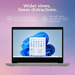 lenovo Newest IdeaPad Laptop, 14.0" HD Display,Intel Pentium N5030, 4GB DDR4 RAM, 256GB SSD, 1-Year Office 365, Webcam, HDMI, WiFi 6, Bluetooth, Windows 11 S, Cloud Grey, JVQ MP
