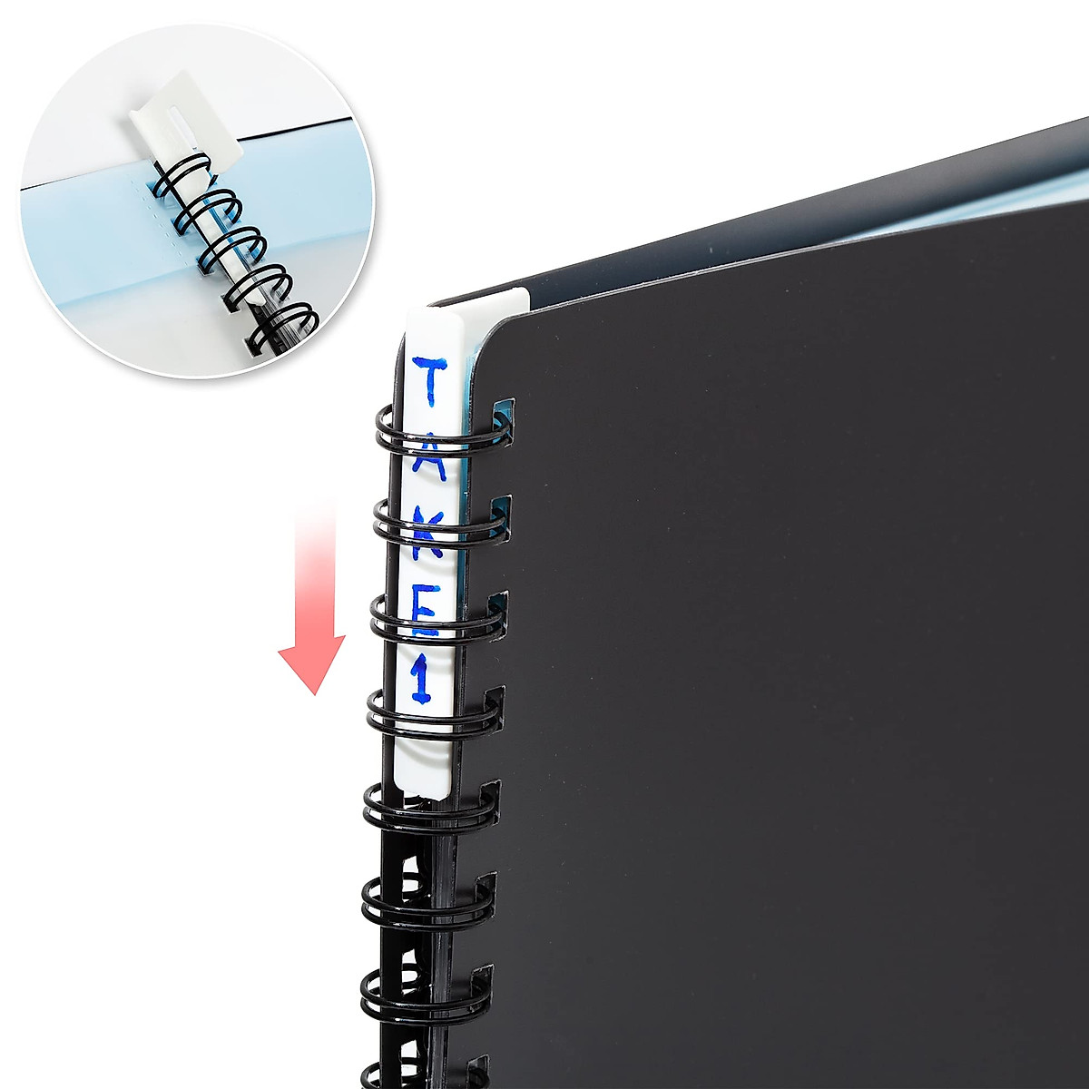 MECCALINE Sheet Music Folder (1 Pack, Black) – 40 Sleeves Display 80 Pages Spiral Binder Organizer for Music Stand – Fits Letter Size 8.5 x 11 Inch – Direct Page Writing with Detachable Name Tag