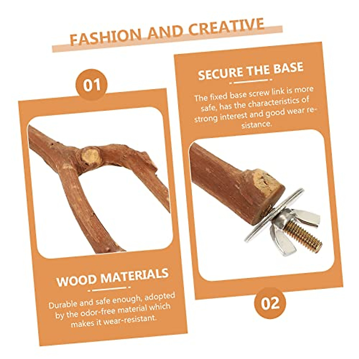 Budgie Cage Accessories Bird Screw Mount Toy- Bird Perch can Help Increase Pets' Activity Space, a Nice Toy for Parrot. It Will give Them a Good Experience.