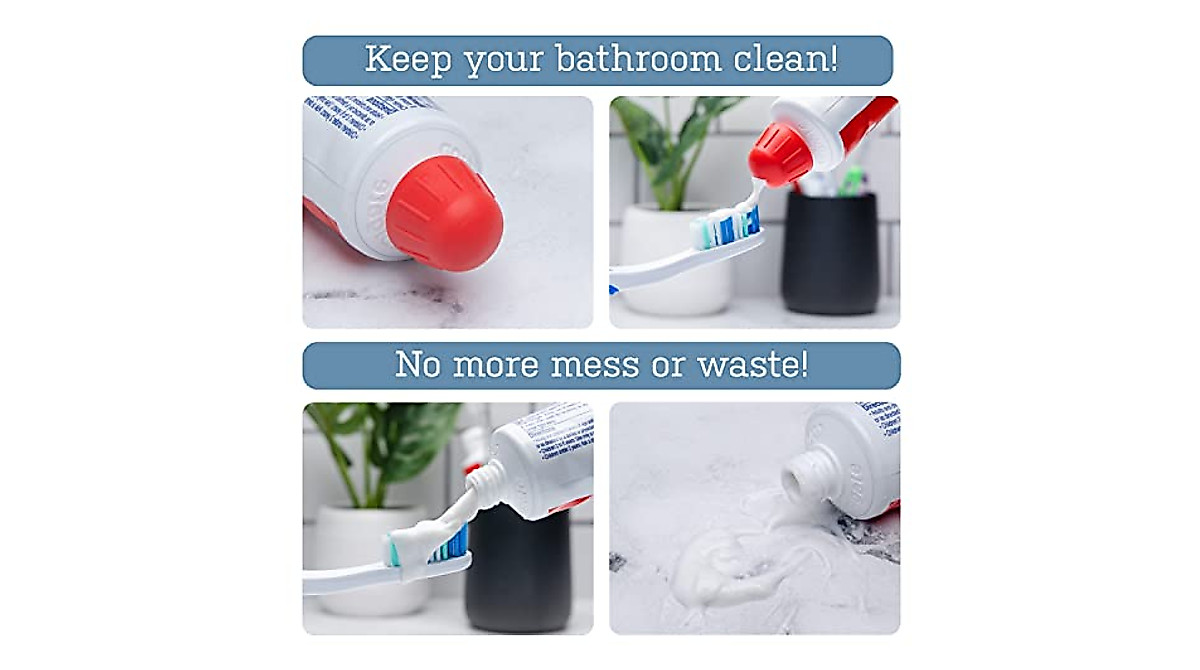 Self-Closing Toothpaste Cap Dispenser - Zero Waste Silicone Top