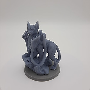 HERO Creations - Displacer Beast, Standing - RPG - Dungeons and Dragons - DND - Pathfinder - Lord of The Ring - Figurine Miniature (Gray/Unpainted)
