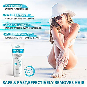 Aloe Hair Removal Cream & Hair Inhibitor Spray Set For Men or Women Sensitive Formula Bikini Remove Cream Painless Hair Remover Moisturizing For Body Arm Leg Armpit Gifts