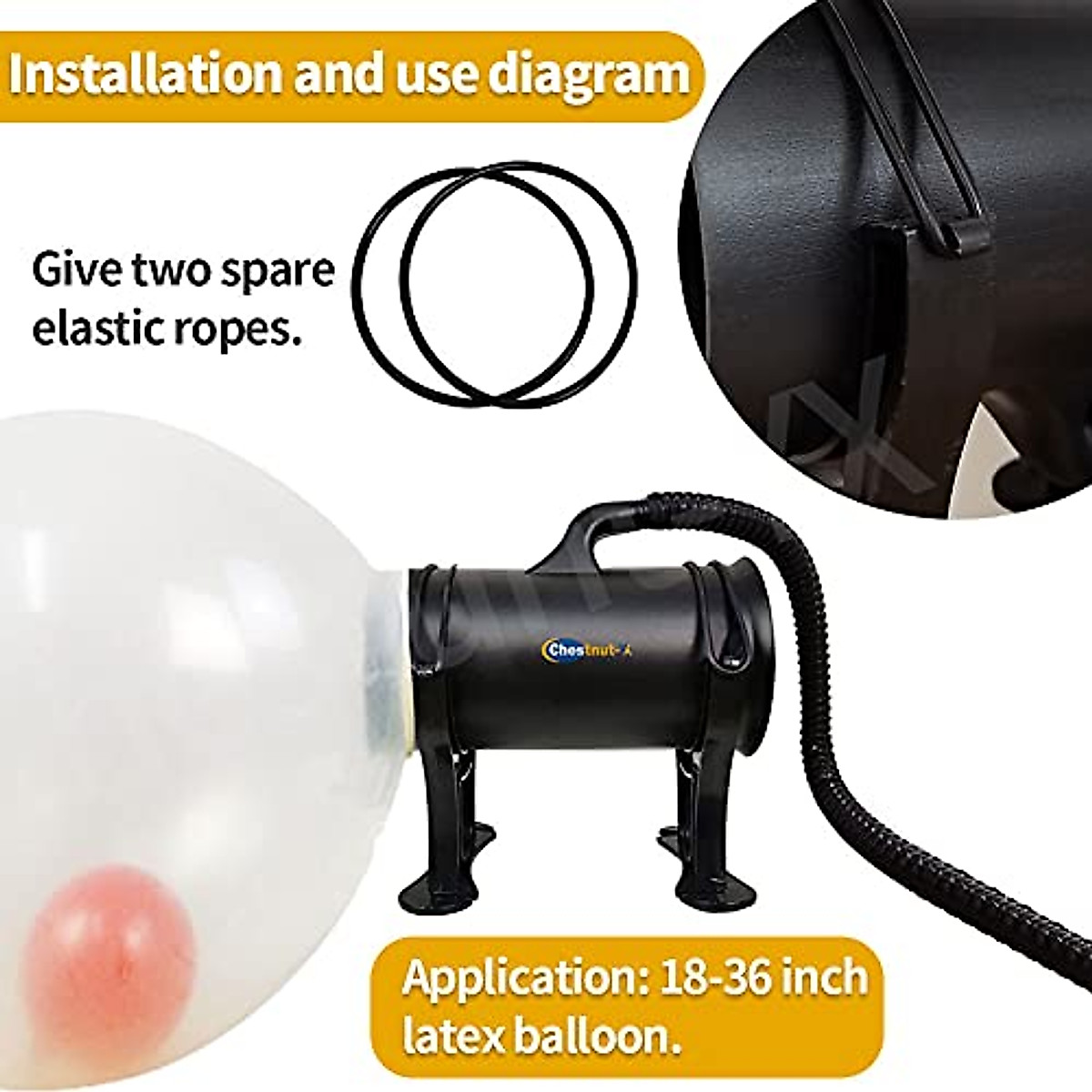 Chestnut-YX Balloon Stuffing Tool Machine Filling Kit Expander Extractor, for Rose Bouquet DIY Bouquets Wedding Christmas Birthday Party Gift Art Balloons Decoration Supply, 20x11x19cm