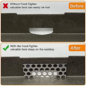 Food Mesh Screen for Black Stone Griddle Accessories Block Food from Falling Into Rear Greases Trap Cup Tray Universal Grilling Mesh Mat