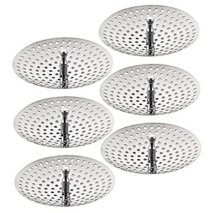CIYODO 6pcs Sewer Filter Stainless Strainer Sink Drain Basket Kitchen Sink Strainer Sink Strainers for Kitchen Sink Stainer Steel Strainer Bath Sink Filter Screen Stainless Steel Metal