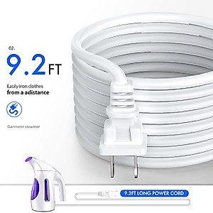 Hilife Steamer for Clothes, Portable Handheld Design, 240ml Big Capacity, 700W, Strong Penetrating Steam, Removes Wrinkle, for Home, Office and Travel (Purple)