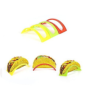 Ximimark 12 pcs Colorful Taco Holder Stand For Soft & Hard Shell Taco Microwave Safe