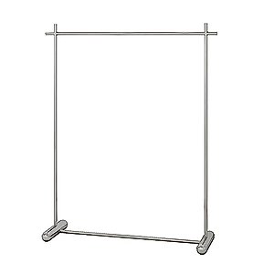 ROLTIN Slim Garment Rails Stainless Steel, Tall Floor Standing Garment Racks Clothes Coat Display Racks Clothing Store Furniture for Small Spaces