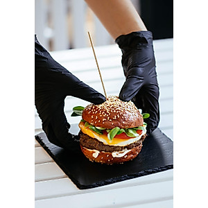 KingSeal 100 Count UltraBlack-PRO Nitrile Medical Grade Exam Gloves, Black, Professional Grade 5 MIL, Size X-LARGE Textured, Tattoo, Automotive, Plumbing, Cleaning - 100 Gloves