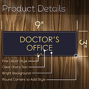 Doctor's Office SignBlack/Gold, Engraved, 3" x 9", Fade Resistance, Indoor/Outdoor Use, USA MADE By My Sign Center