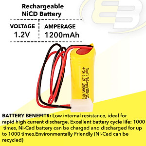 (2-Pack) Emergency/Exit Lighting Battery Fits and Replaces Custom 128 Lithonia ELB1P201N1 ELB-1P201N1 White Molex Lithonia ELB0300 ELB-0300 OSI OSA045 OSA-045 NIC0027 Bel-128 Bel128