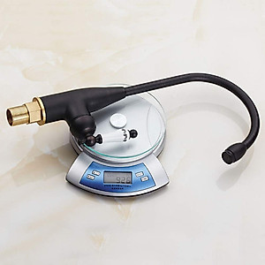 Easikc Antique High Arch Spout Ceramics Kitchen Faucet 360 Degree Rotation Full Copper Vintage Hot and Cold Water Taps Single Handle Single Hole Basin Mixer Faucet