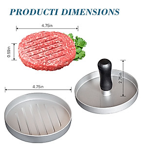 QUINGLU Burger Press 100 Patty Papers, Non-Stick Hamburger Press Patty Maker, Meat Beef Cheese Burger Maker, Veggie Burgers Sausage Patties Crab Cakes Patty Maker for Outdoor Camping