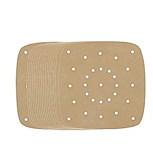 Air Fryer Parchment Paper, Set of 200, 8.5 inch Unbleached Square Air Fryer Liners/Air Fryer Sheets/Perforated Parchment for Air Fryer, Steaming Basket and More(7.5/8.5/9.5in Available)