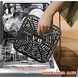 Air Fryer Grill Pan for 6.8QT COSORI Air Fryers, 9.02IN Square Upgraded Air Fryer Grill Crisper Plate Tray, Air Fryer Griller Rack Grate Grid Insert Pan for 6.8 Quart COSORI Air Fryers, Nonstick