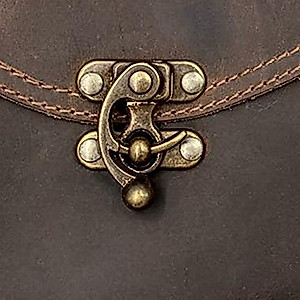 Hide & Drink, Petit Travel Vintage Leather Clutch Bag Handmade from Full Grain Leather, Women's Fashion - Bourbon Brown