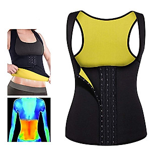 Women's Underbust Corset Waist Trainer Cincher Steel Boned Neoprene Sport Workout Body Shaper Vest Tank