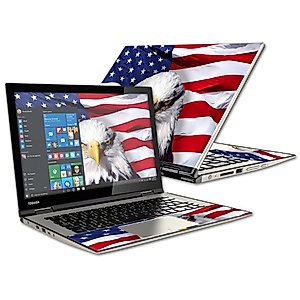 MightySkins Skin Compatible with Toshiba Satellite Radius 12.5" wrap Cover Sticker Skins America Strong