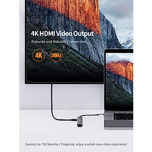 USB C Hub Multiport Adapter, CableCreation 5-in-1 USB C Adapter Aluminum Shell with 4K HDMI, 1Gbps Ethernet, 3 USB 3.0 Ports for MacBook Pro/Air 2020/2019, iPad Pro 2020, Surface Go, XPS