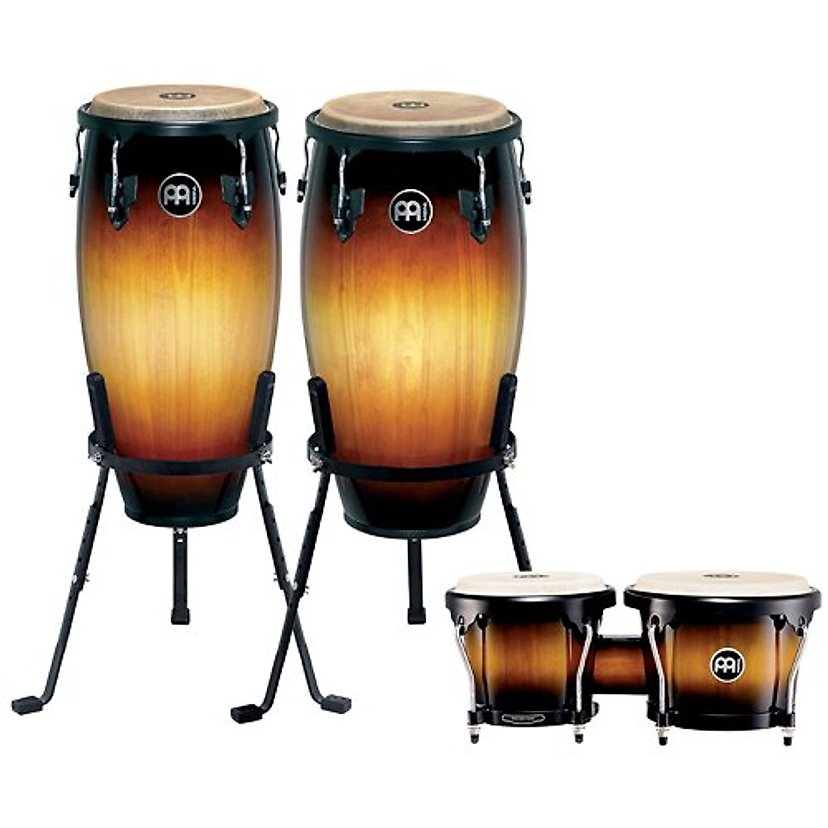 Meinl Headliner Series 11" & 12" Conga and Bongo Set, Vintage Sunburst