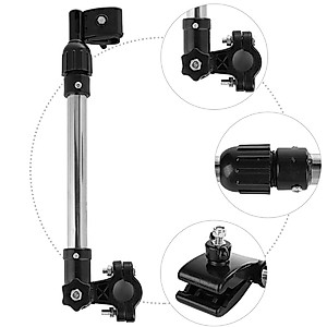 1Pcs Adjustable Umbrella Holder Mount Stand, Rack Stroller Umbrella Holder, Adjustable Length Tube Handle Swivel 360 ° for Stroller, Wheelchair, Rollator, Bike, Pram Sunshade