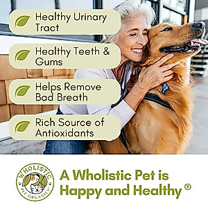 Wholistic Pet Organics WholeCran Intense: Organic Cranberry Powder for Dogs Urinary Tract Support Kidney Support for Dogs UTI Treatment Vitamin C and Antioxidants Dog Incontinence Product